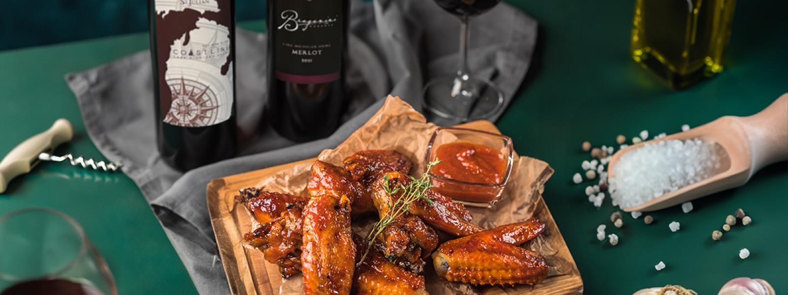 Red Wine BBQ Chicken Wings - St. Julian