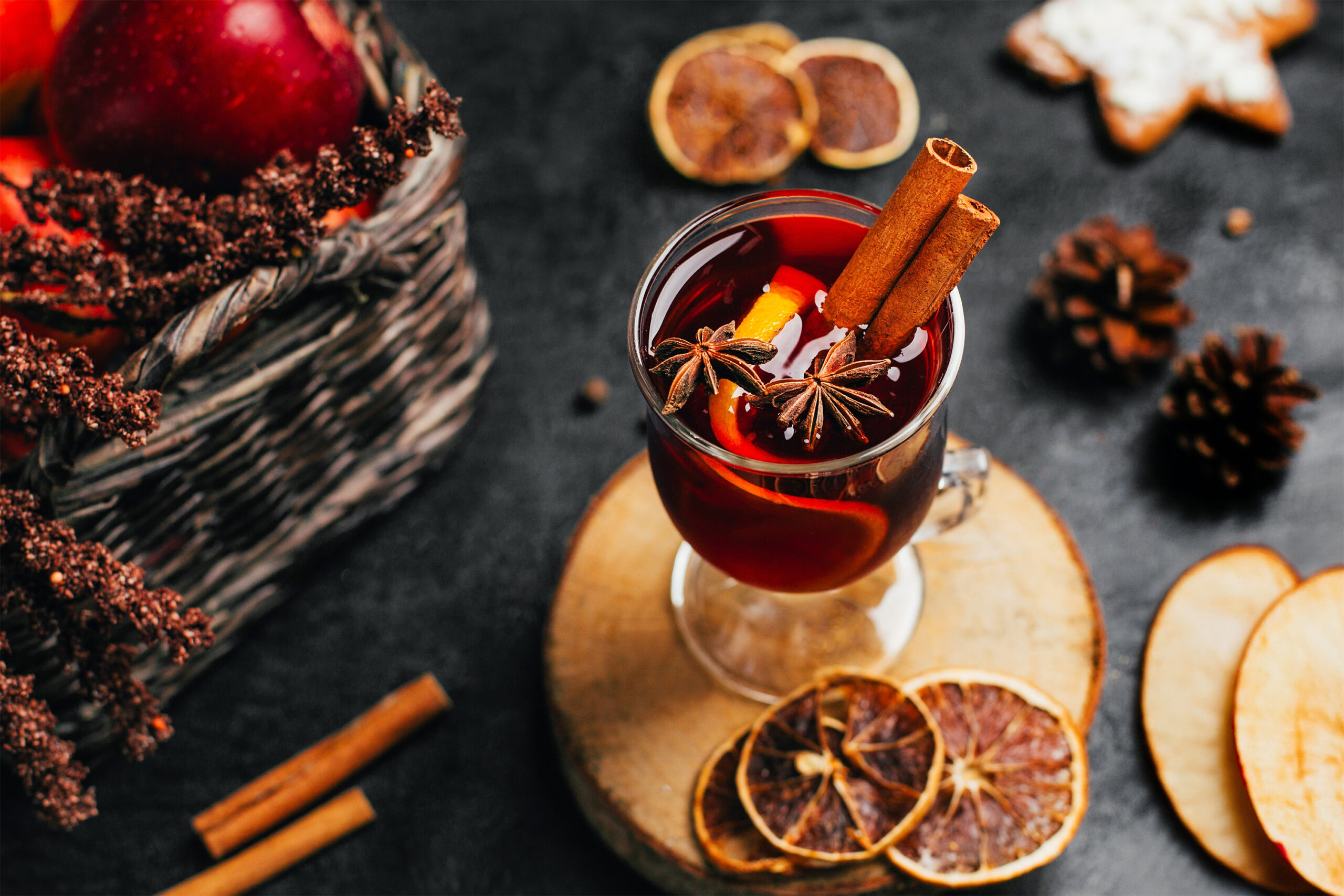 Red Wine Apple Cider Fall Wine Cocktail - St. Julian
